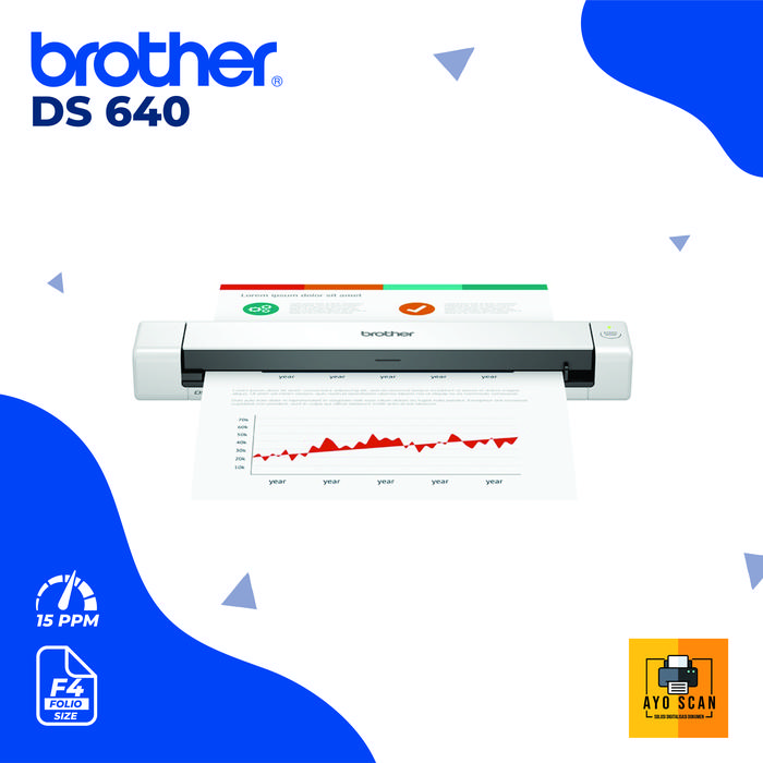 Jual Scanner Brother DS-640 ADF Portable - 15 ppm - A4/Legal/Folio/F4 ...