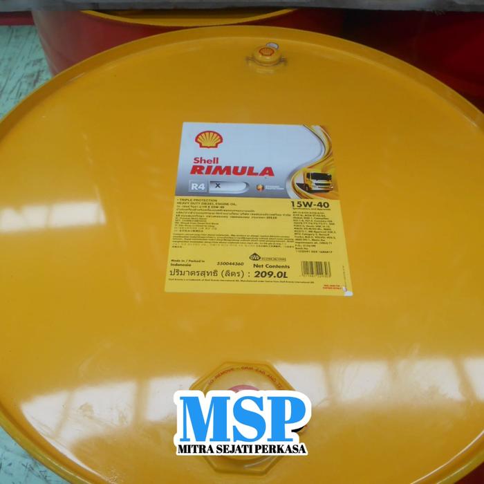 Jual Oli Shell Rimula R4 X 15W-40 drum 209ltr / Diesel Engine Oil ...