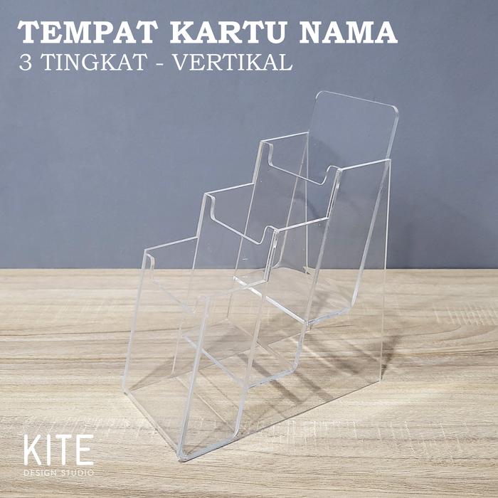 Jual Tempat Display Kartu Nama Akrilik 3 tingkat VERTIKAL - Jakarta ...