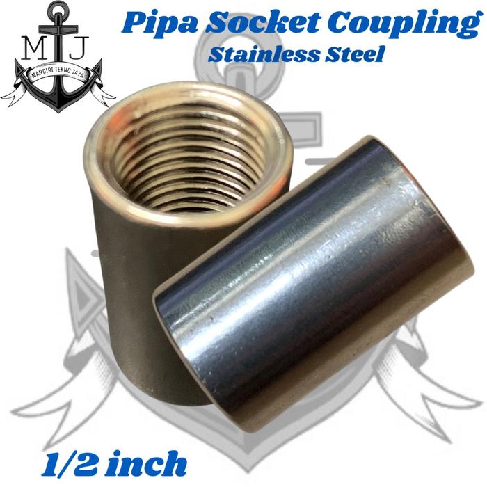 Jual Socket Coupling sock drat 1/2 inch stainless steel ss 304 class ...