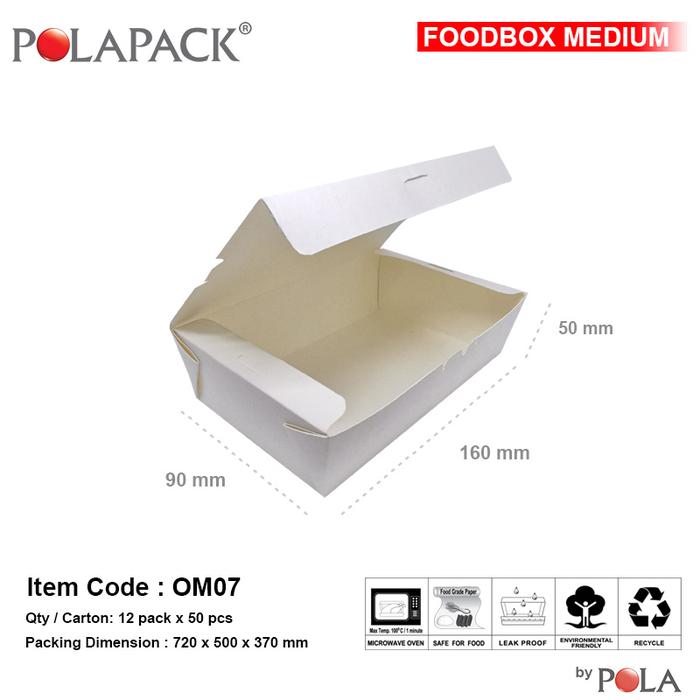Jual POLACUP Kotak Makan Ukuran Sedang Foodbox Medium OM07 - 50pcs ...