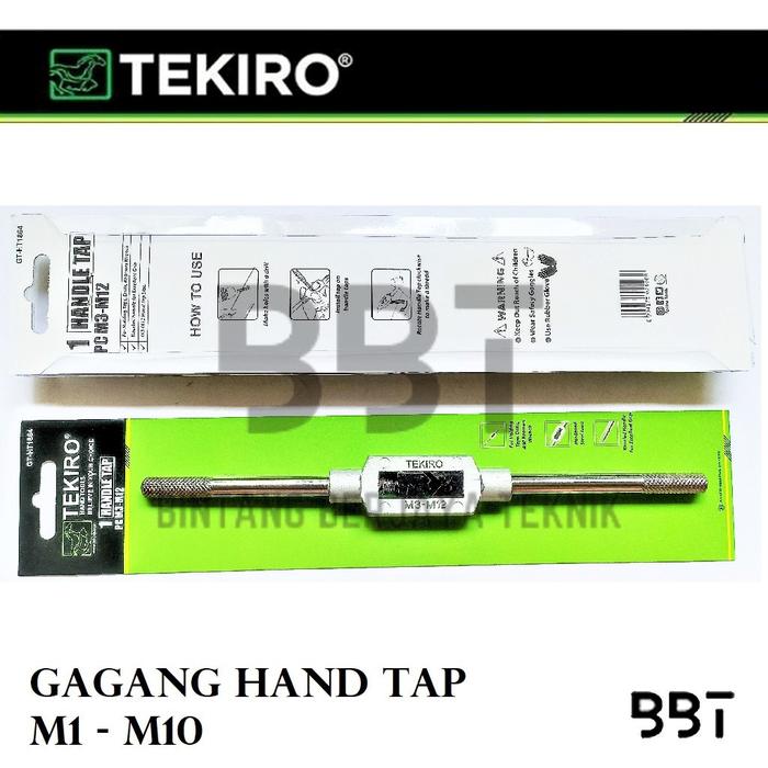 Jual Tekiro Gagang Hand Tap M3-M12 / Gagang Tap Balik Screw 1/16" - 1/2" - Kota Surabaya ...