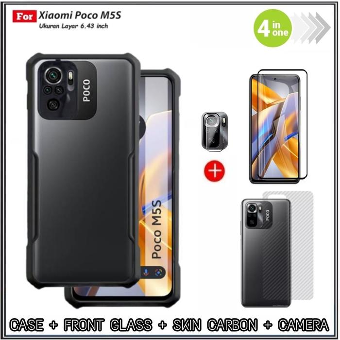 Jual Paket 4IN1 Case Xiaomi POCO M5s Soft Hard Transparant Casing ...