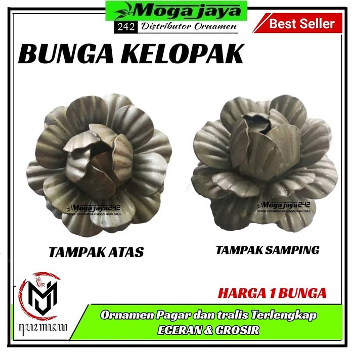 Jual bunga mekar teratai dan kelopak besi plat ornamen tralis - BUNGA ...