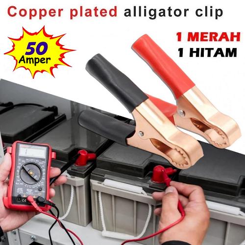 Jual Capitan Aki Tembaga 50A Bagus Bisa Di Solder 8Cm Jepitan Jepit ...
