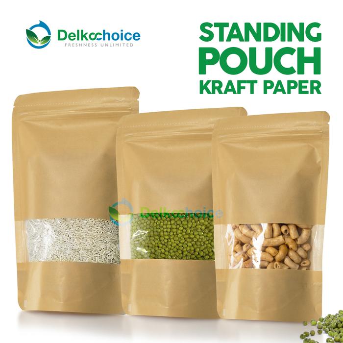 Jual Plastik Klip Makanan/Standing Pouch Brown Kraft/Kemasan Makanan ...