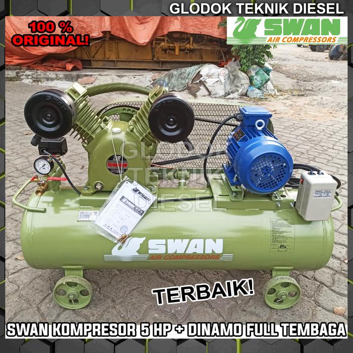 Jual SWAN AIR COMPRESSOR 5 HP ORIGINAL - +Dinamo Motor - Kota Tangerang ...