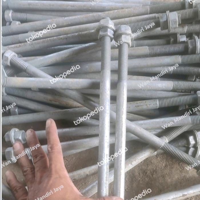 Jual angkur i besi beton HDG m8 x 50cm hotdip Galvanised - Jakarta ...