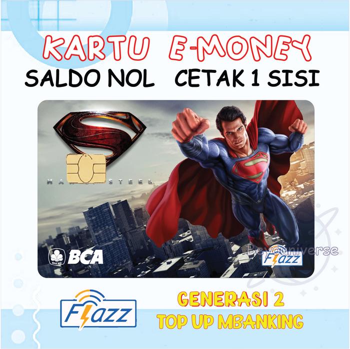 Jual Kartu Flazz BCA gen 2 Etoll Desain Gambar Superman Keren Superhero ...