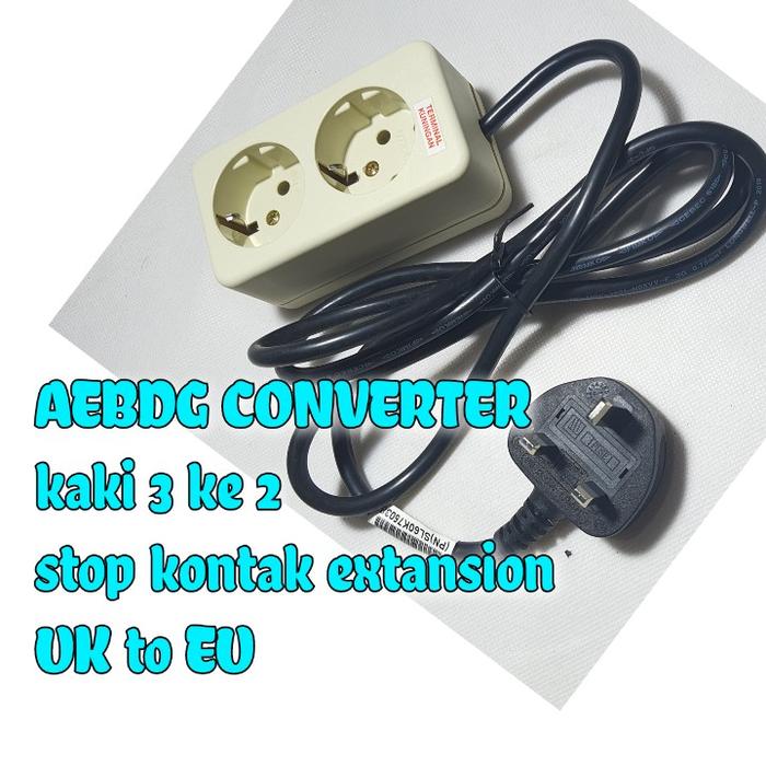 Jual Stop Kontak Kaki 3 Tiga UK Plug UPS APC Ke Kaki 2 Colokan ...