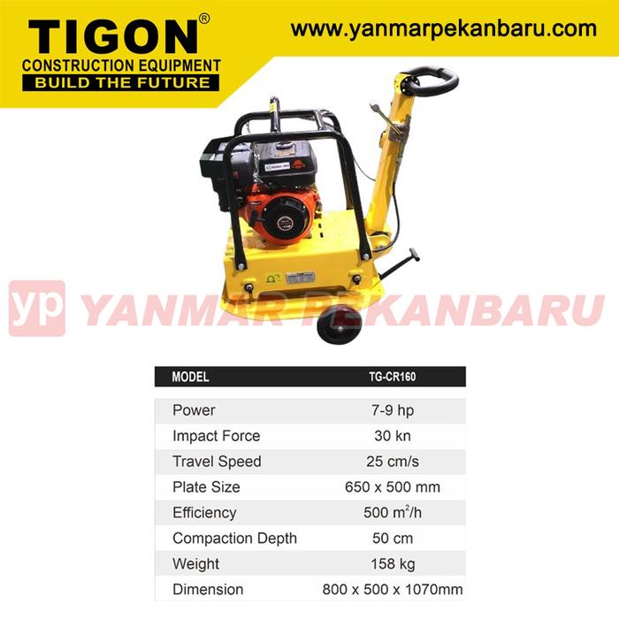 Jual PLATE COMPACTOR TG-CR 160 TIGON + MGX270 MATSUMOTO - Kota ...
