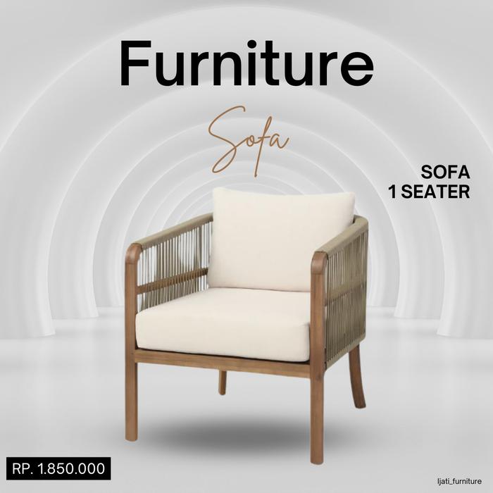Jual Kursi Sofa Kayu Jati Kombinasi Tali Rope Model Vintage Retro Jepara - Kab. Jepara - ijati ...