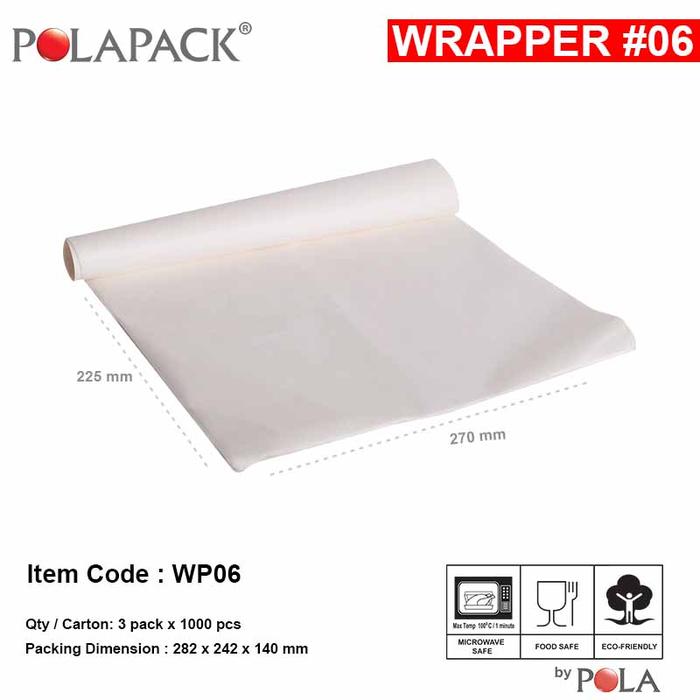 Jual POLACUP Kertas Pembungkus Makanan Paper Wrapper Food 23x27cm ...