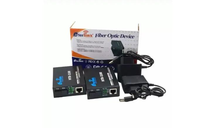 Jual Netlink media converter LAN to FO 10/100 Mbps HTB 3100 A/B Kabel ...