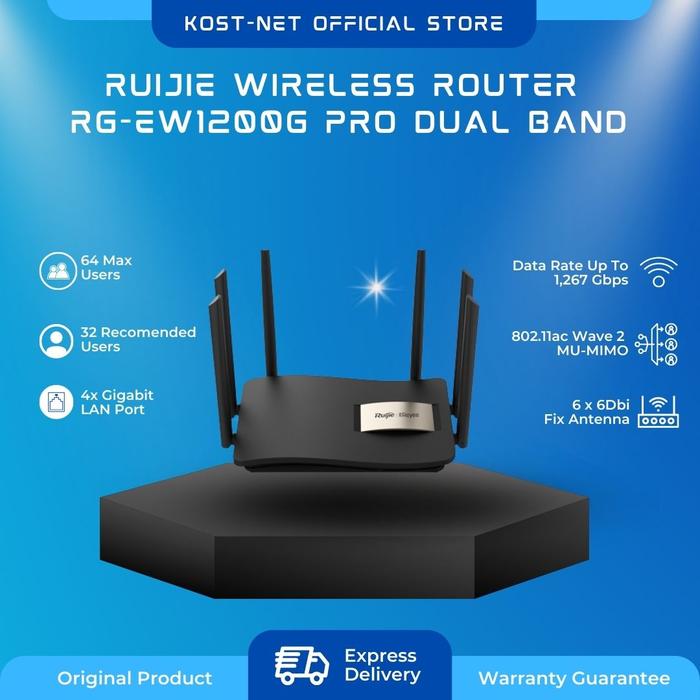 Jual Ruijie Reyee RG-EW1200G PRO 1300M Dual-band Gigabit Wireless Router - Kab. Sleman - Kost ...