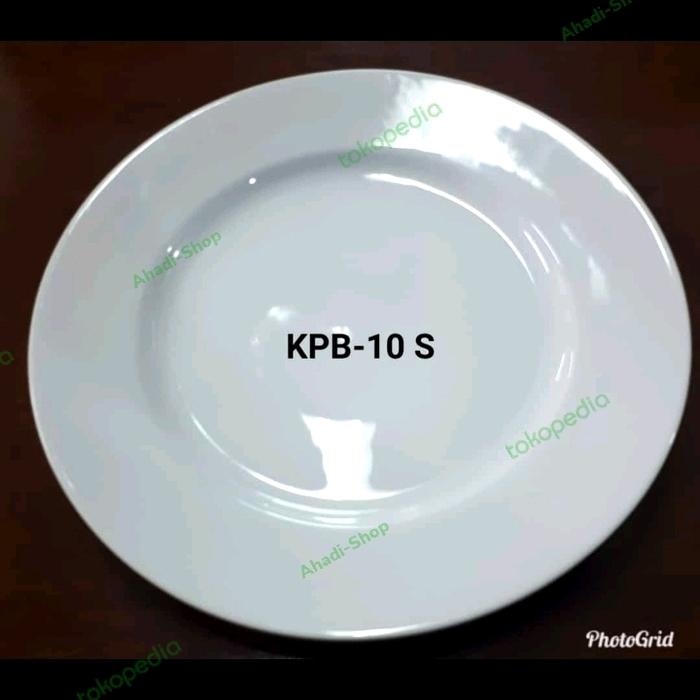 Jual piring makan keramik ceper putih polos/ / uk 10 inci / isi 6 pcs ...