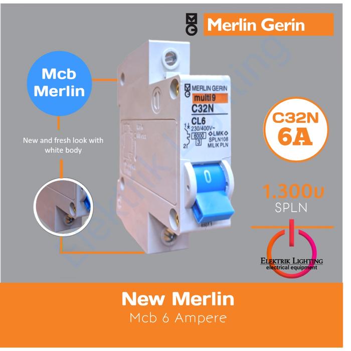 Jual Mcb Listrik Merlin Gerin 6 Ampere CL6 Multi9 1300VA Anti Jeglek ...
