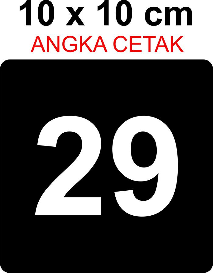 Jual nomor Pintu akrilik - nomer untuk pintu kontrakan, hotel - 10x10 ...