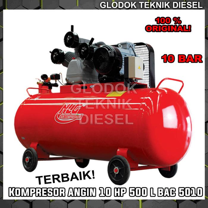Jual NLG AIR COMPRESSOR 10 HP 500 L 3 PHASE BAC 5010 KOMPRESOR ANGIN ...