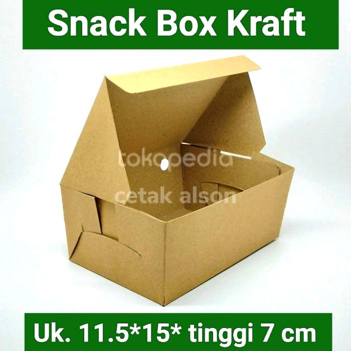 Jual CETAK DUS KUE 11,5 x 15 x 7 KRAF / SNACK BOX / DUS SNACK / BERQUALITAS - Jakarta Pusat ...
