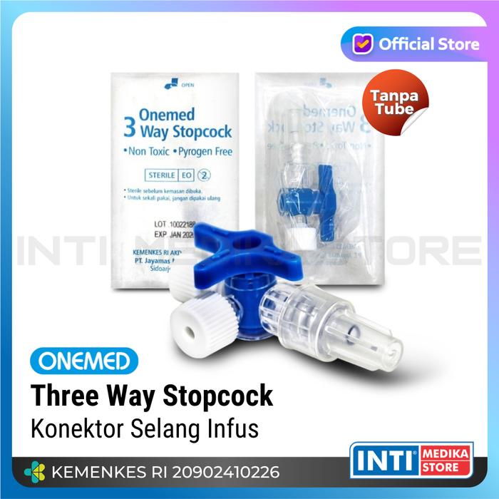 Jual ONEMED - Three Way Stopcock | Konektor Selang Infus 3 Arah ...