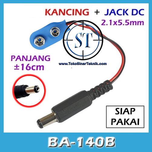 Jual Konektor Kancing Baterai 9V Klip Clip + Jack DC Power Arduino BA ...