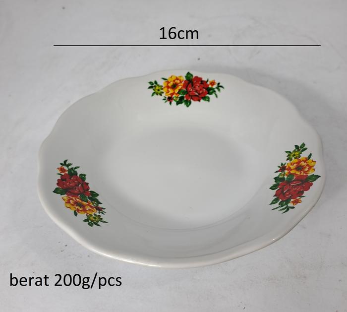Jual (12pcs) Piring Makan Porcelain Keramik Batu - Pandan Houseware ...