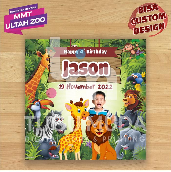 Jual Cetak Banner|Backdrop|Spanduk Ultah/Ulang Tahun Anak - ZOO ANIMAL ...