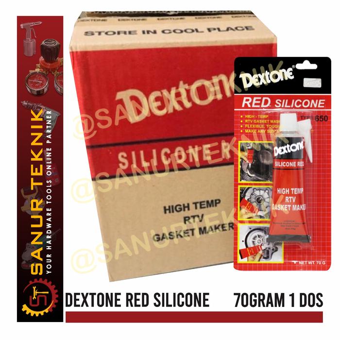 Jual DEXTONE RED SILICONE 70gr 70 gr HIGH TEMP RTV LEM GASKET MAKER PER ...
