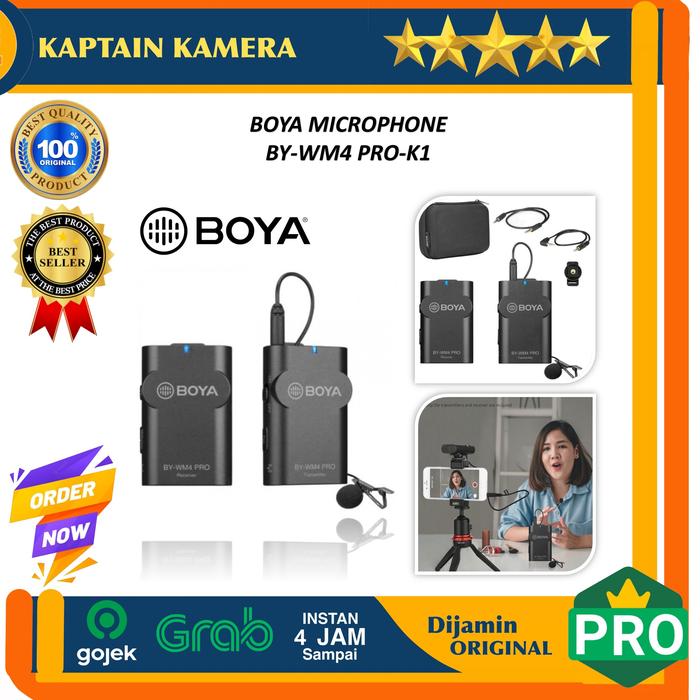 Jual BOYA BY-WM4 PRO K-1 WIRELESS MICROPHONE SYSTEM - Jakarta Selatan - kaptain kamera | Tokopedia