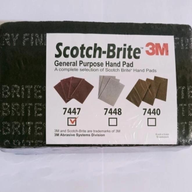 Jual amplas scotch brite 3m 7447 scouring Pad 6"in x 9" in - Jakarta ...
