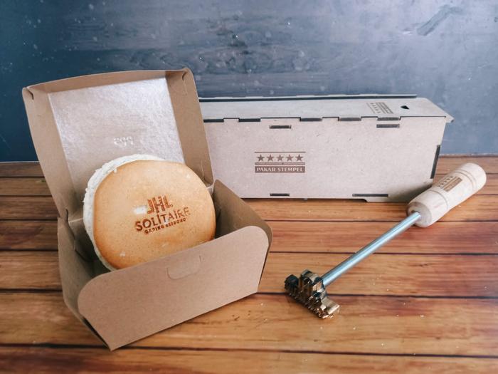 Jual Jual Hot Stamp Kue / Burger Stempel Bakar Cap Makanan Gagang ...