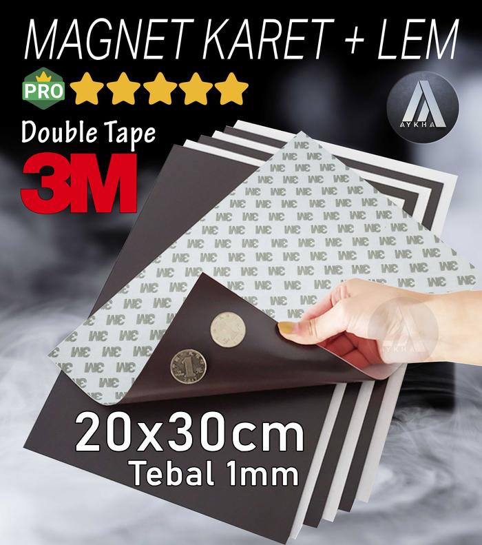 Jual MAGNET Sheet Strip Lembaran Karet A4 Double Tape 3M 20x30CM Tebal 1MM - Jakarta Timur ...
