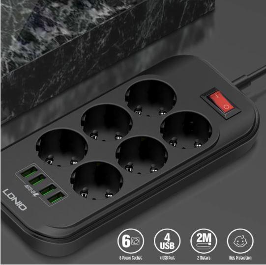 Jual LDNIO SE6403 stop kontak 6 lubang plus 4 USB - Jakarta Timur - Tan Patoko | Tokopedia