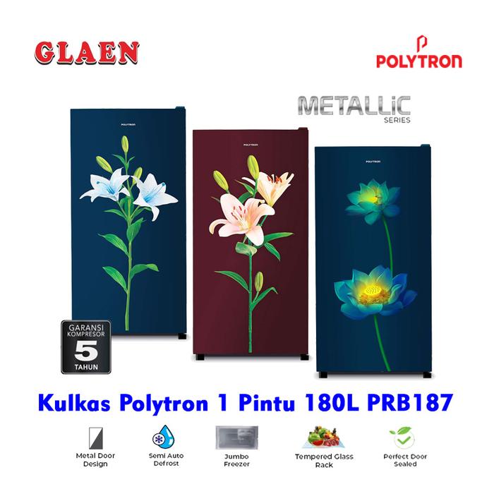 Jual Kulkas 1 Pintu Polytron Metallic 180 Liter PRB 187 - Kota ...
