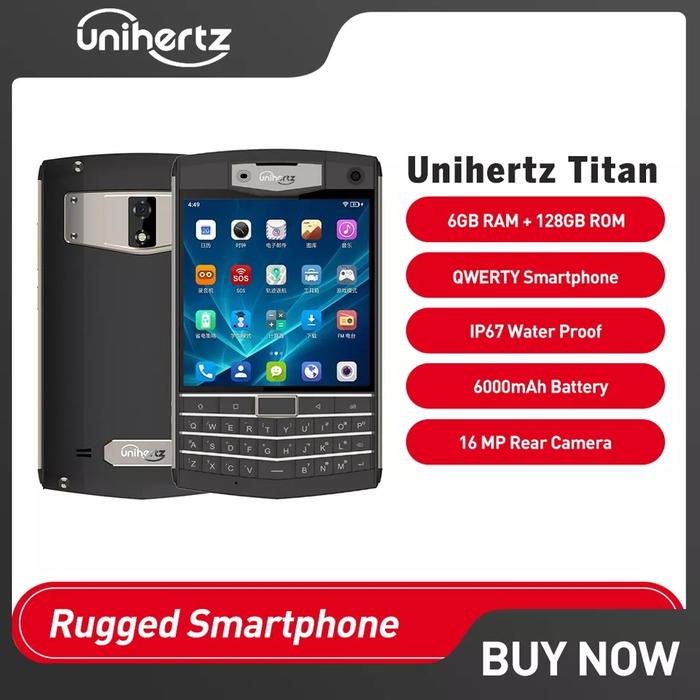 Jual Unihertz Titan QWERTY IP67 Android 10 6GB + 128GB NFC 6000mAh ...