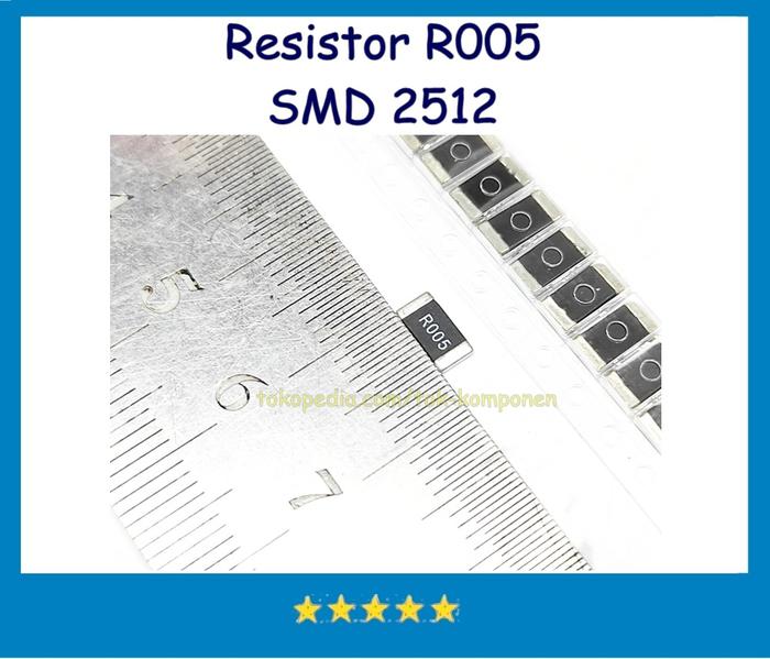 Jual 2512 SMD alloy resistor R005 0.005 ohm 5mR accuracy 1% r shunt 5 ...