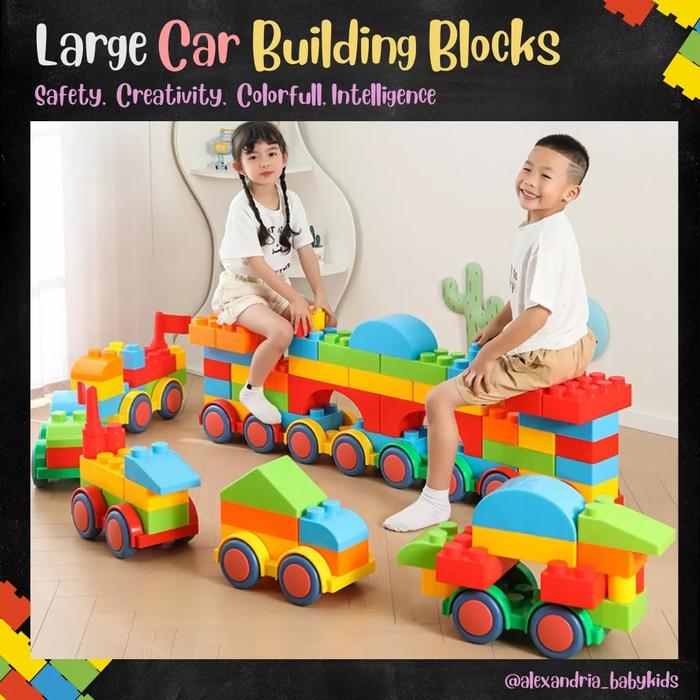 Jual MAINAN LEGO JUMBO / LARGE CAR BLOCKS / JUMBO BRICKS / GIANT LEGO ...