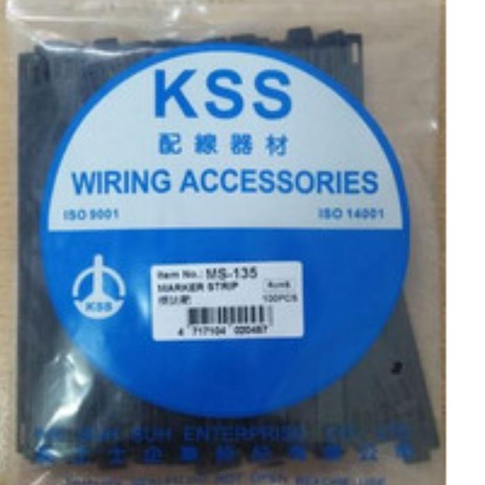 Jual KSS Marker Strip 135x9x7mm MS-135 / Kabel Marker MS135 Hitam ...