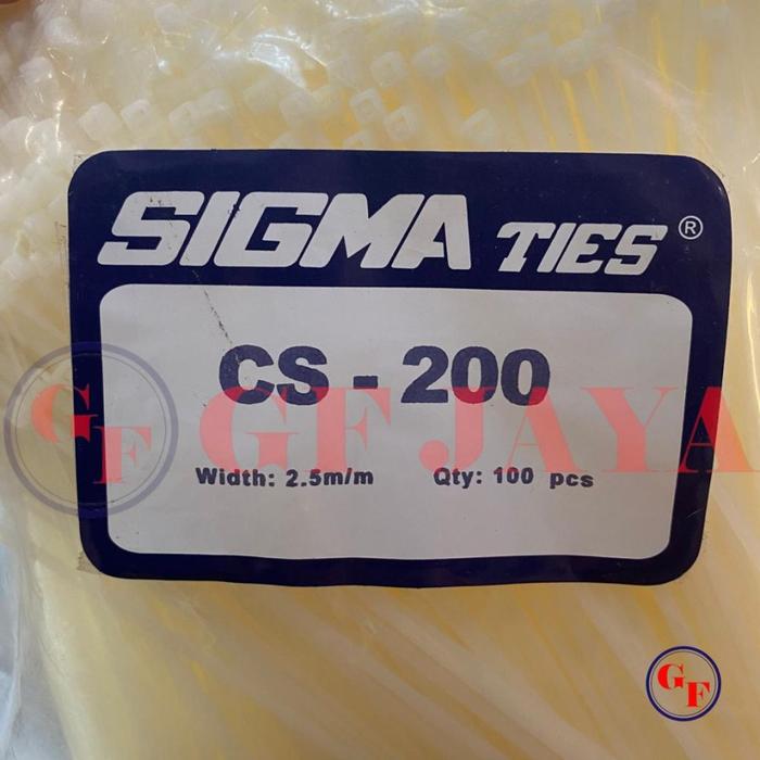 Jual Kabel Ties Sigma CS 200 isi 100 Lebar 2.5mm Cable Tie Putih CS200 2,5 - Jakarta Pusat - GF ...