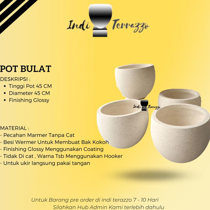 Jual INDI TERRAZZO POT PUTIH MEWAH HOTEL BAHAN TERASO PUTIH - Kota ...