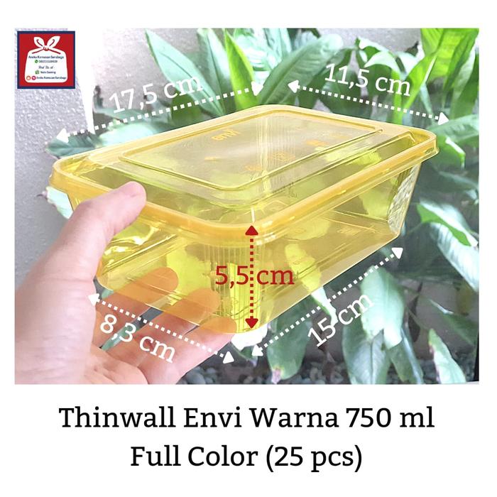 Jual Thinwall Envi Full Color / Kotak Makan Envi Full Warna. Isi 25pcs ...