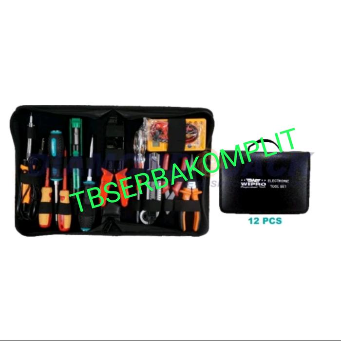 Jual Electronic Tool Kit Set 12pcs Wipro S-12 Toolkit Toolset Elektro ...