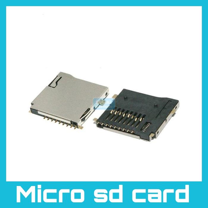 Jual Micro SD Card Socket Adapter TF 9p PCB Reader Connector 9pin Push ...