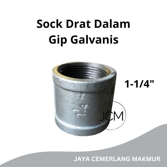 Jual Sock Drat Dalam Galvanis Besi 1-1/4" Inch GIP / Socket / Sok Drat ...