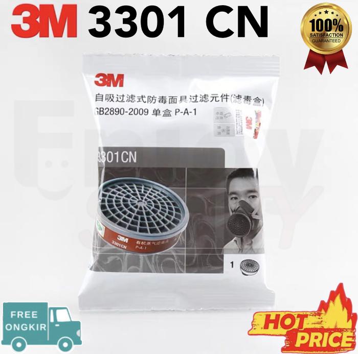 Jual 3M 3301 CN Cartridge Organic Filter For 3M 3200 3100 masker ...