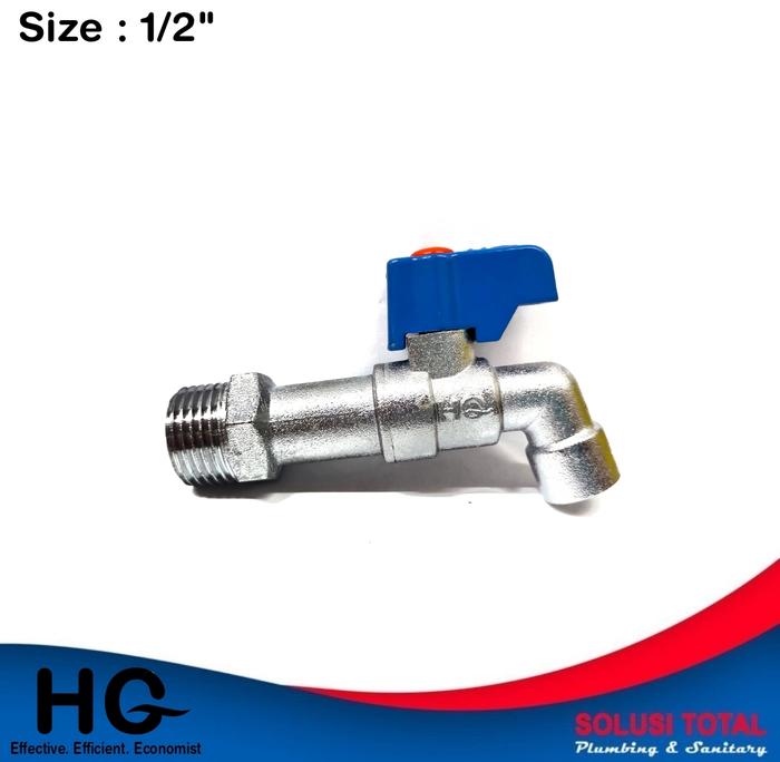 Jual Bibcock Blue BC 1/2" HQ Kran Cebol Tembok Taman Besi 1/2 Inch Hoco ...
