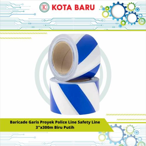Jual Baricade Garis Proyek Police Line Safety Line 3"x300m Biru Putih ...