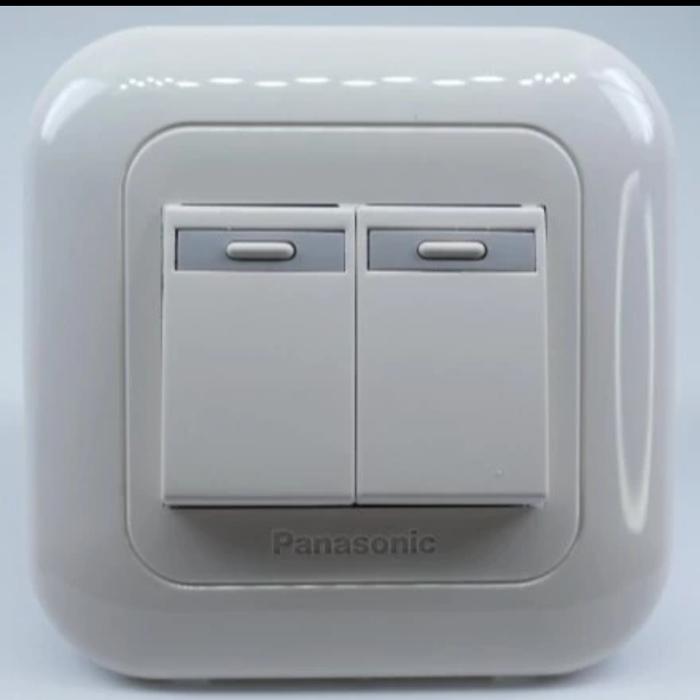 Promo panasonic saklar sakelar 2gang 2 gang seri putih wide series ...
