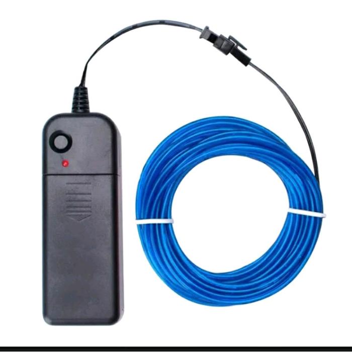 Jual (FREE TEMPAT BATERAI) Lampu Strip LED El Wire Fleksibel Neon ...